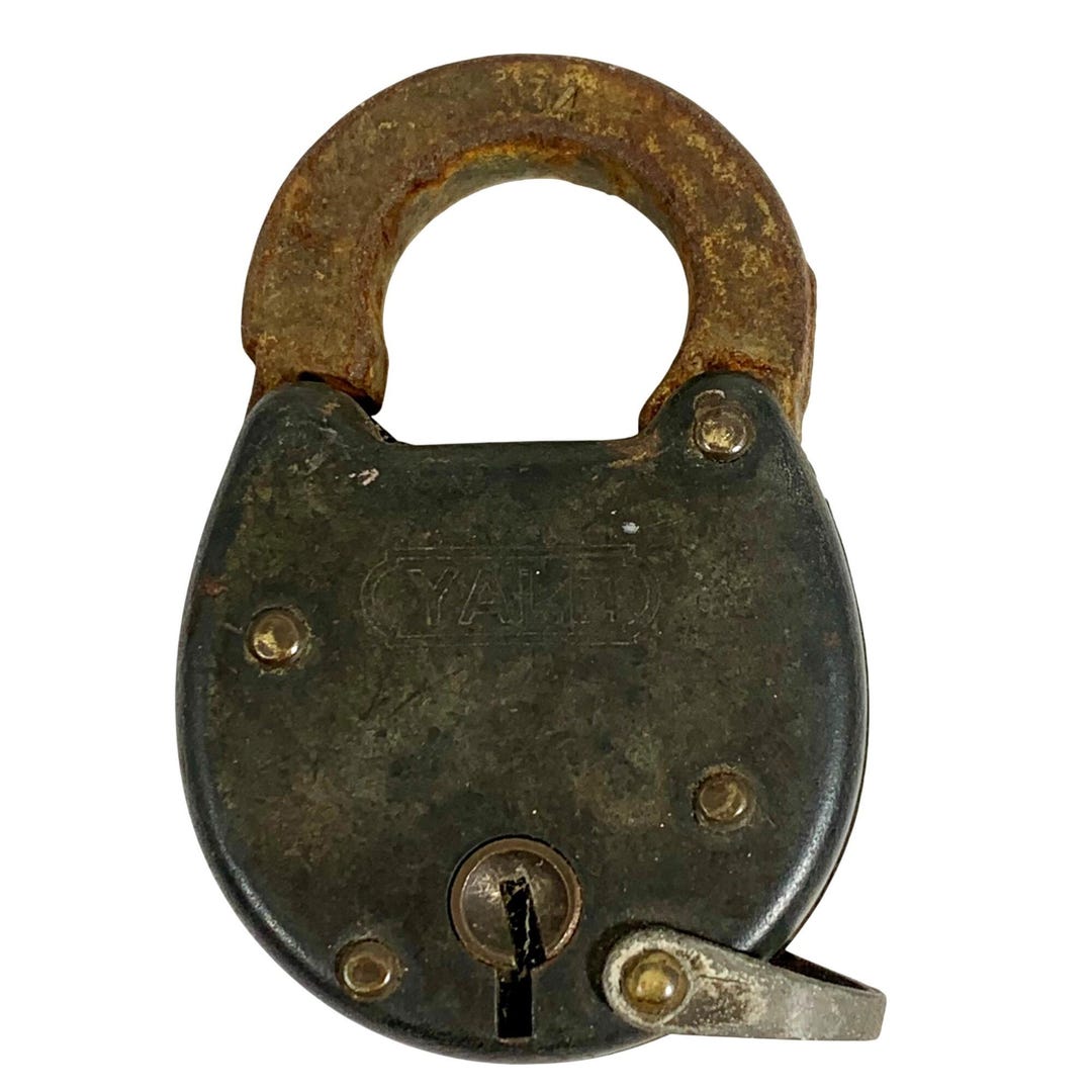Vintage Yale & Towne Miller Iron Padlock With Rust Patina USA Made NO ...