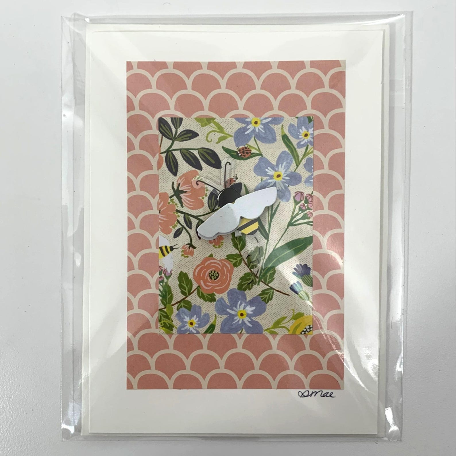 Set of 6 Unique Handmade 3D Bee and Floral Cards by Dani Mae Blank ...