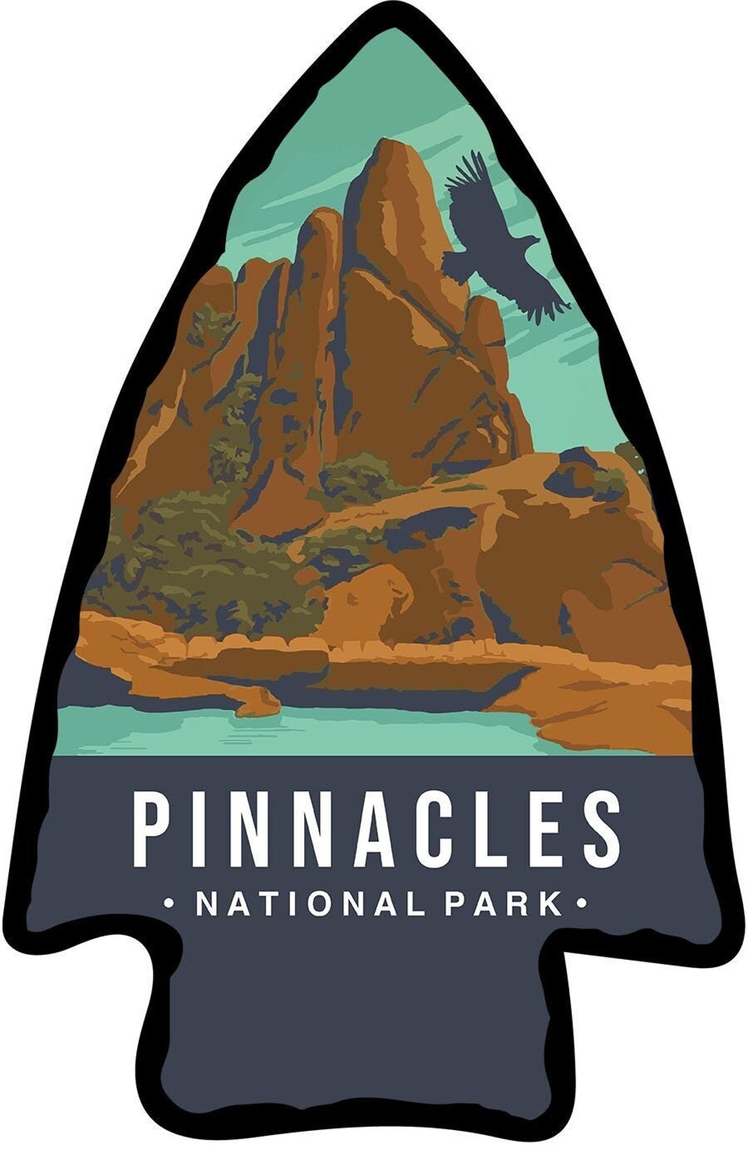Pinnacles National Park Arrow Head Sticker 3 Water - Etsy