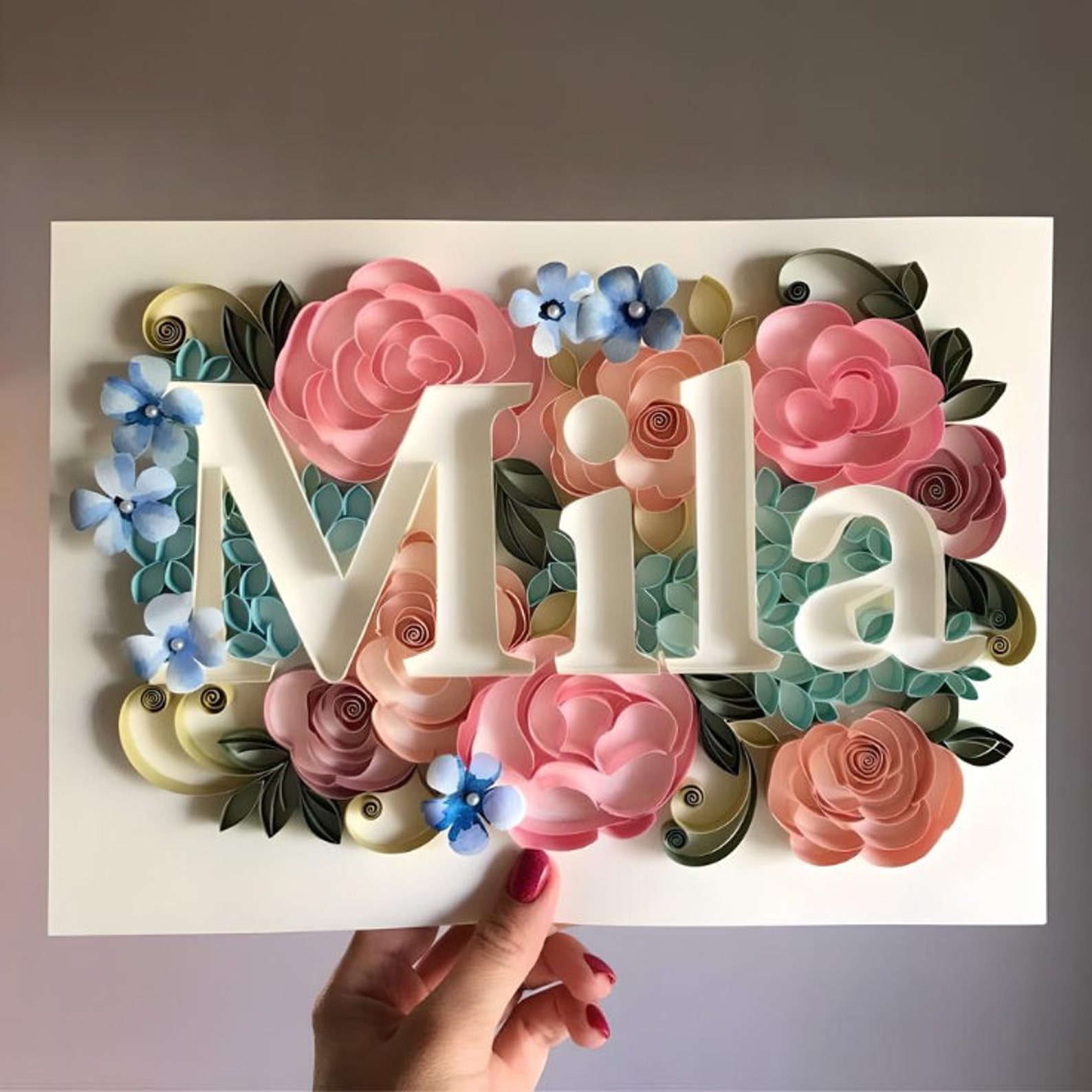 Personalised Elegance: Customizable Quill Art With Your Unique Touch - Etsy