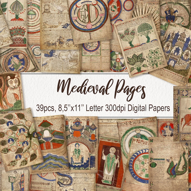 Medieval Flowers Book - Etsy