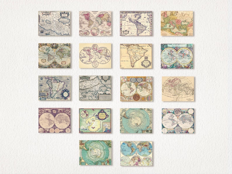 Antique Old Maps. DIGITAL DOWNLOAD. Commercial Use. Vintage Atlas ...