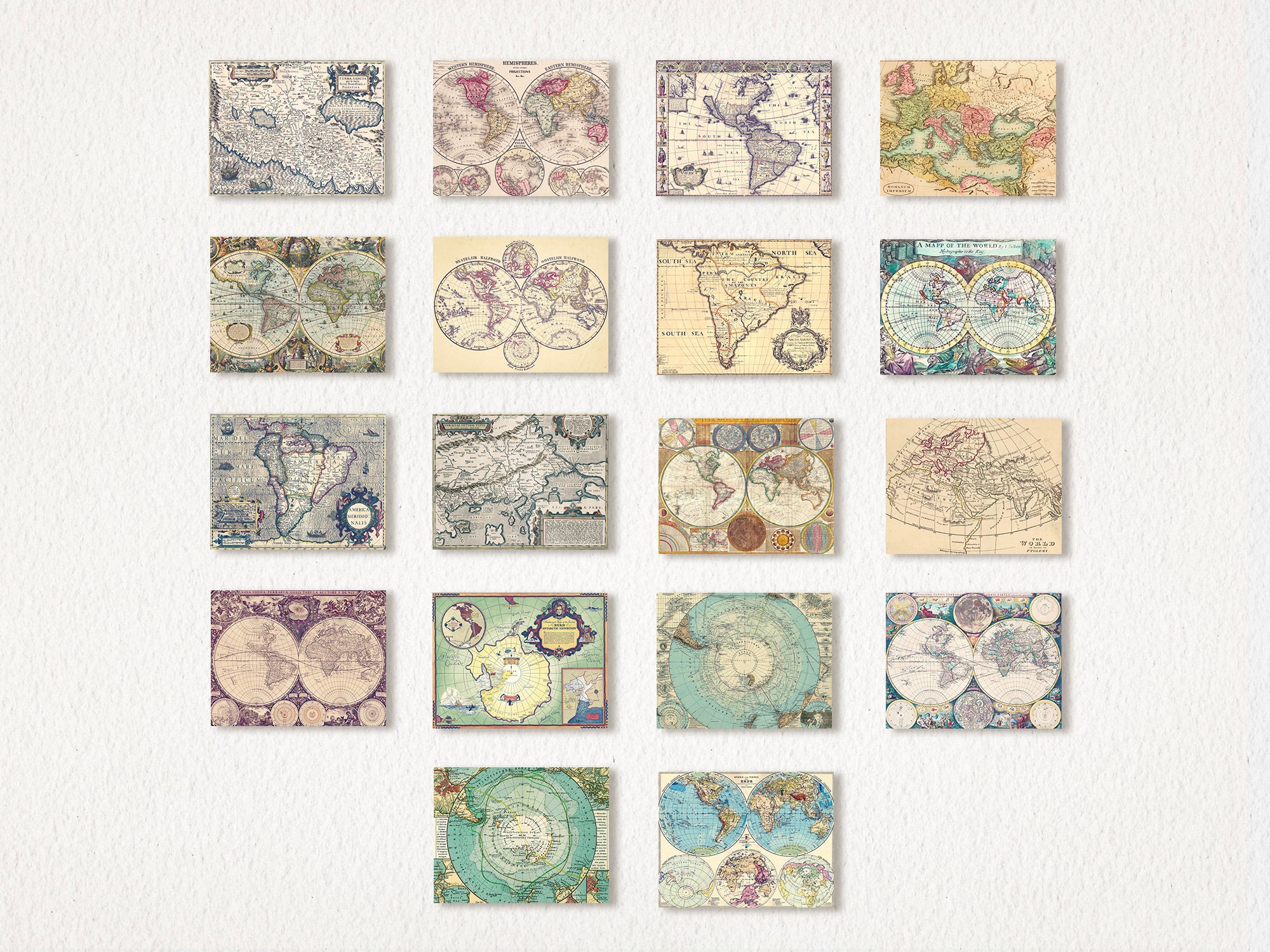 Antique Old Maps. DIGITAL DOWNLOAD. Commercial Use. Vintage Atlas ...