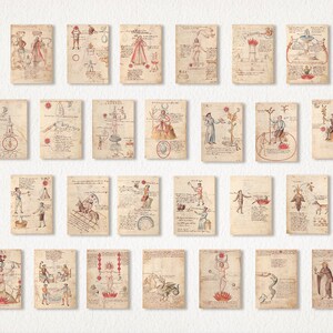 Antique Alchemy Paper Pages Set1. DIGITAL DOWNLOAD. Commercial Use ...