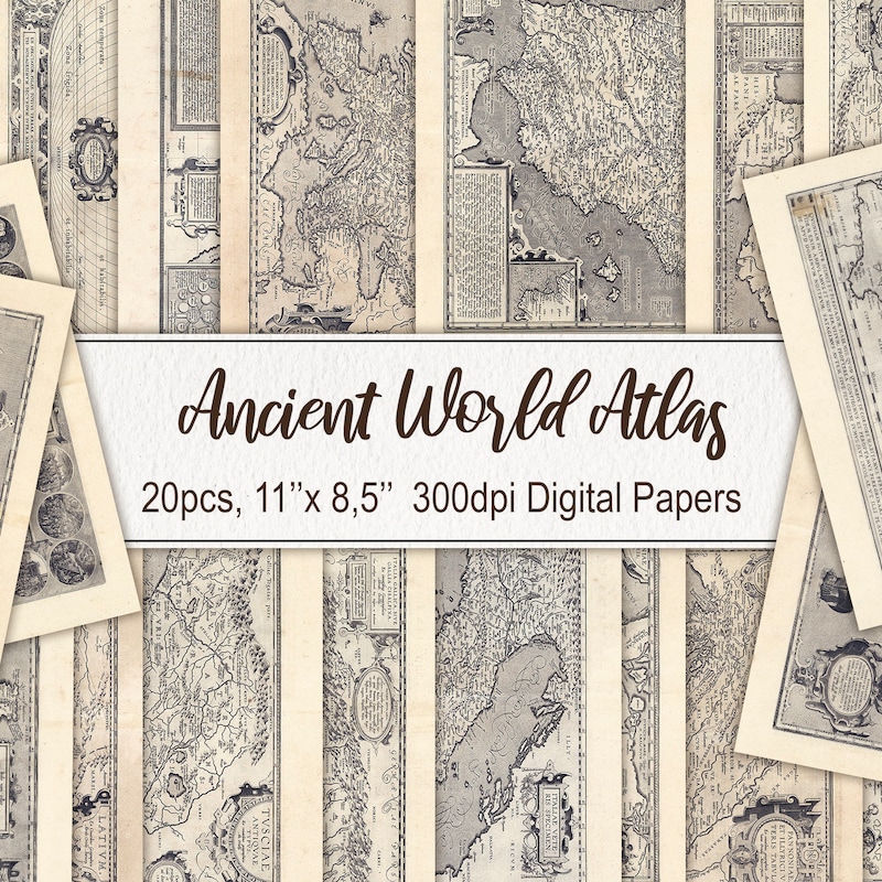 Scrapbook Paper Old World Map - Etsy