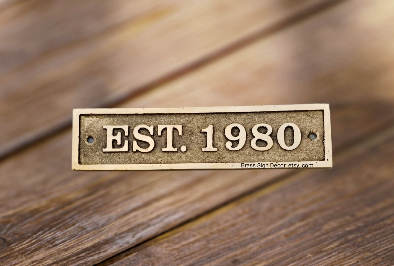 Custom Brass Sign: Gold Finish, Personalized Date Plaque - Etsy