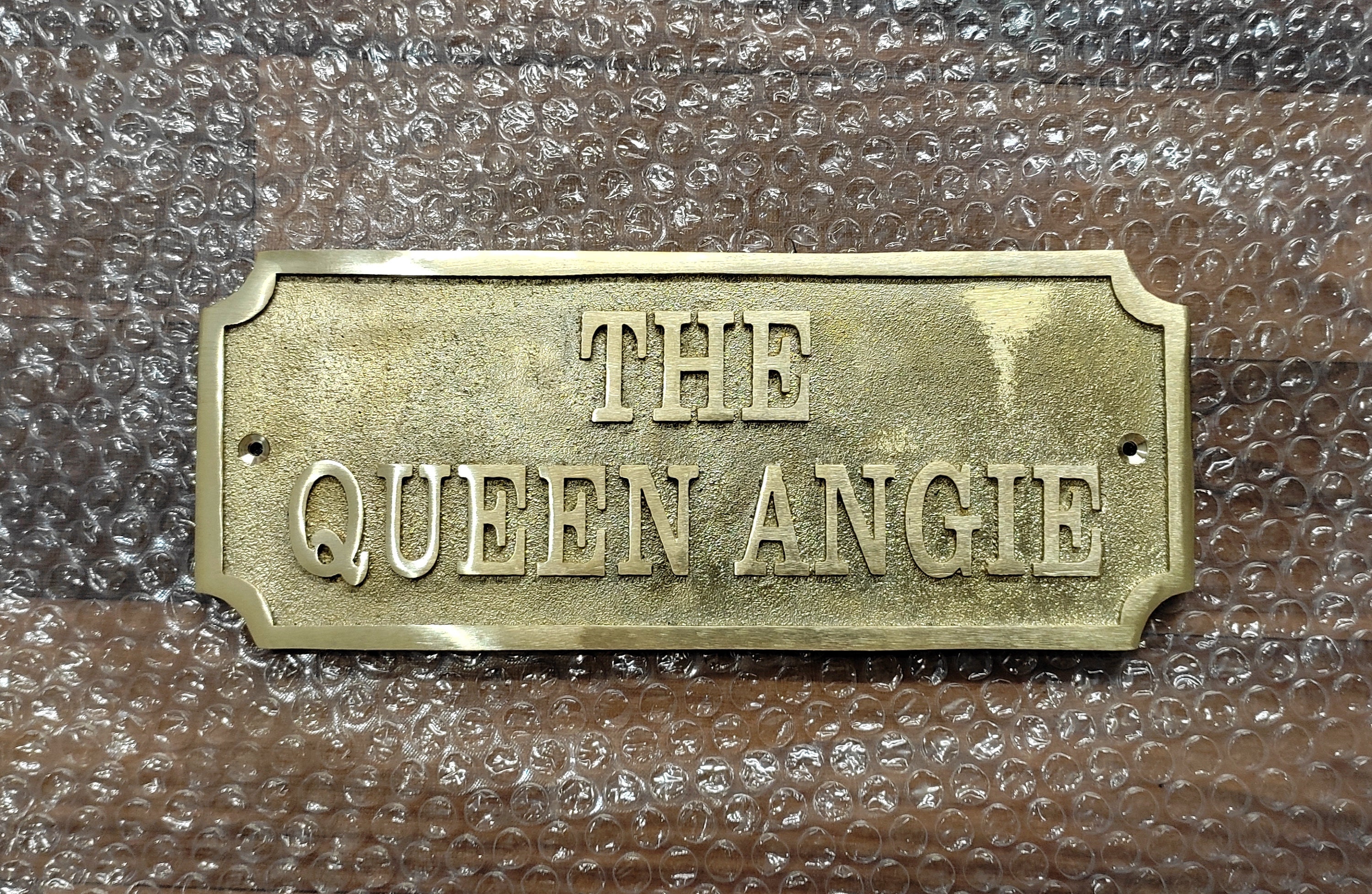 Cast Brass Custom Signs & Plaques, Front Wall Door Gold Brass Finish ...
