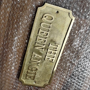 Cast Brass Custom Address Sign: Gold Finish, 3D Lettering - Etsy