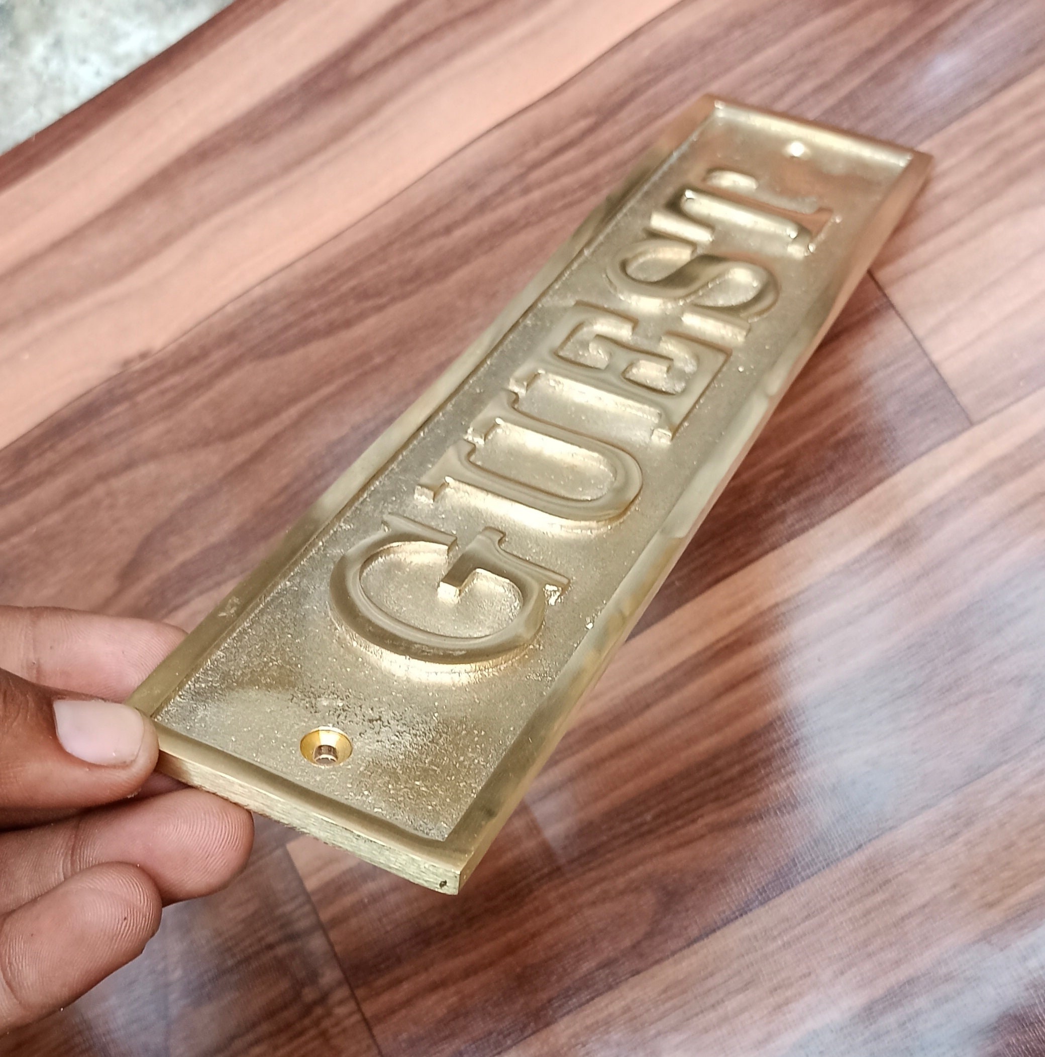 Personalized Brass Door Signs & Plaques - Custom Language Plaques ...