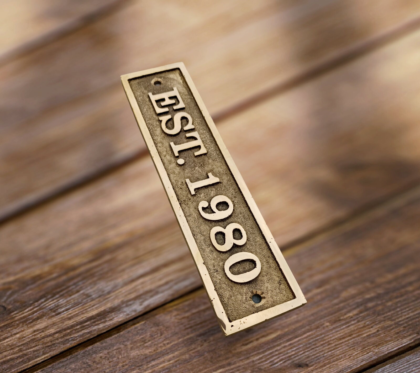 Custom Brass Sign: Gold Finish, Personalized Date Plaque - Etsy