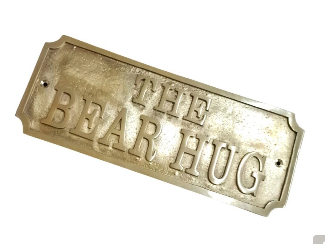 Handmade Personalized Solid Brass Plaque: Custom Name Sign - Etsy