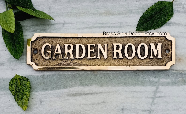 Handmade Personalized Solid Brass Plaque: Office, Home & Garden Decor ...