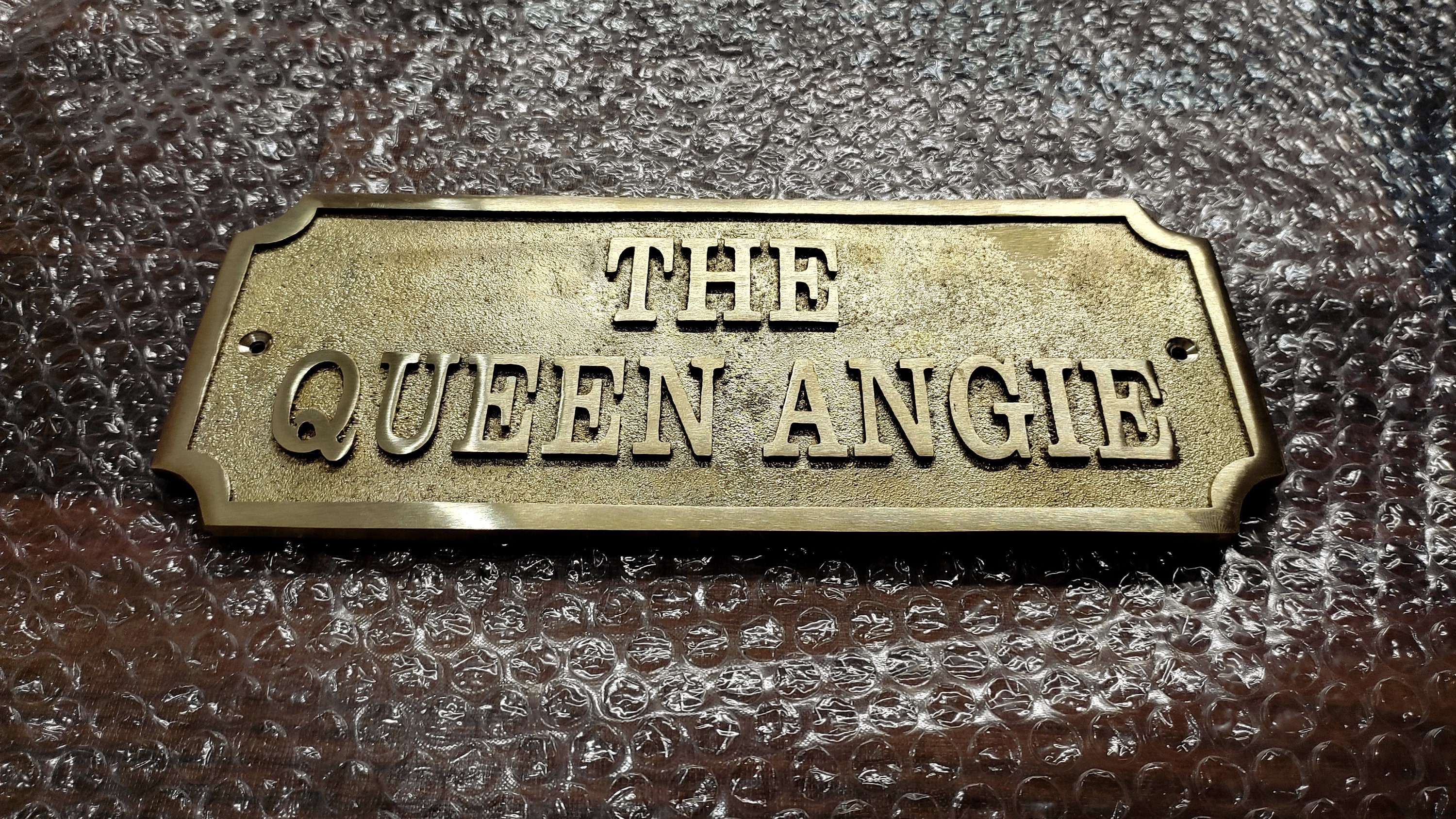 Cast Brass Custom Address Sign: Gold Finish, 3D Lettering - Etsy