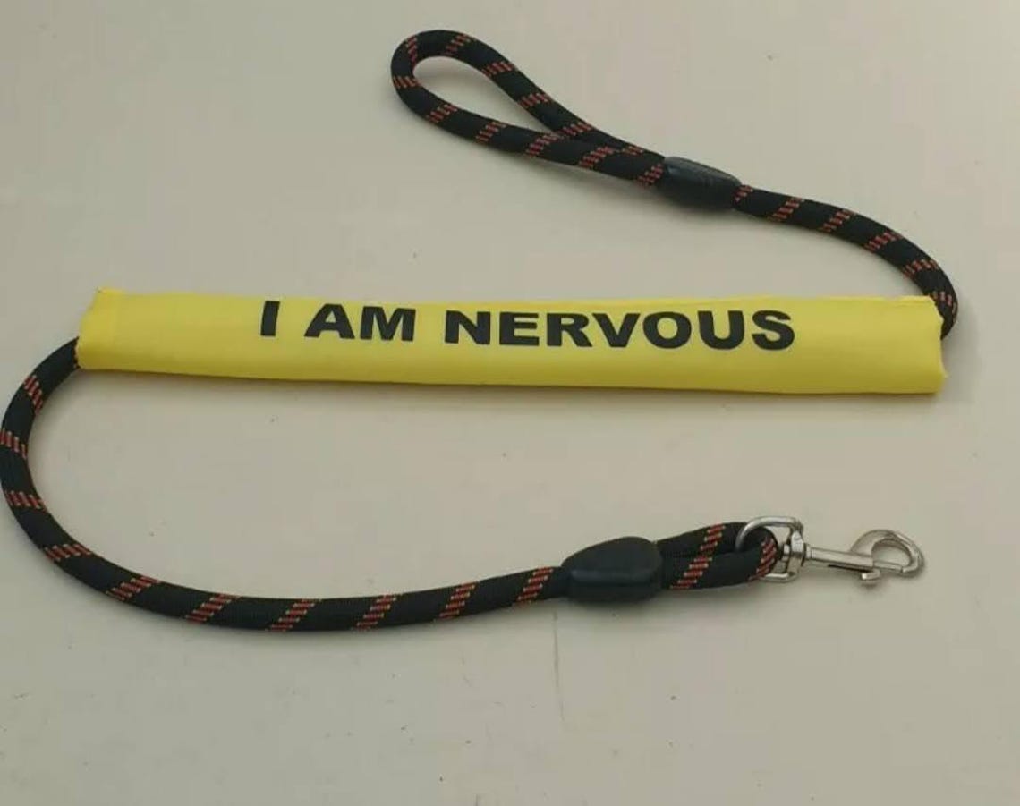 Dog Lead Sleeve, Lead Wrap, Lead Cover, Lead Slip. NERVOUS, REACTIVE ...