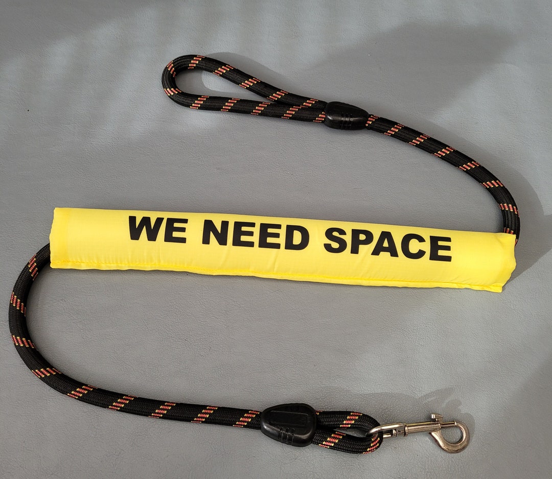 Dog Lead Sleeve, We Need Space Yellow. Lead Wrap. Lead Cover - Etsy UK