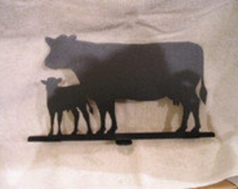 Cow and Windmill Metal Mailbox Topper / Plaque / Sign Made in USA ...