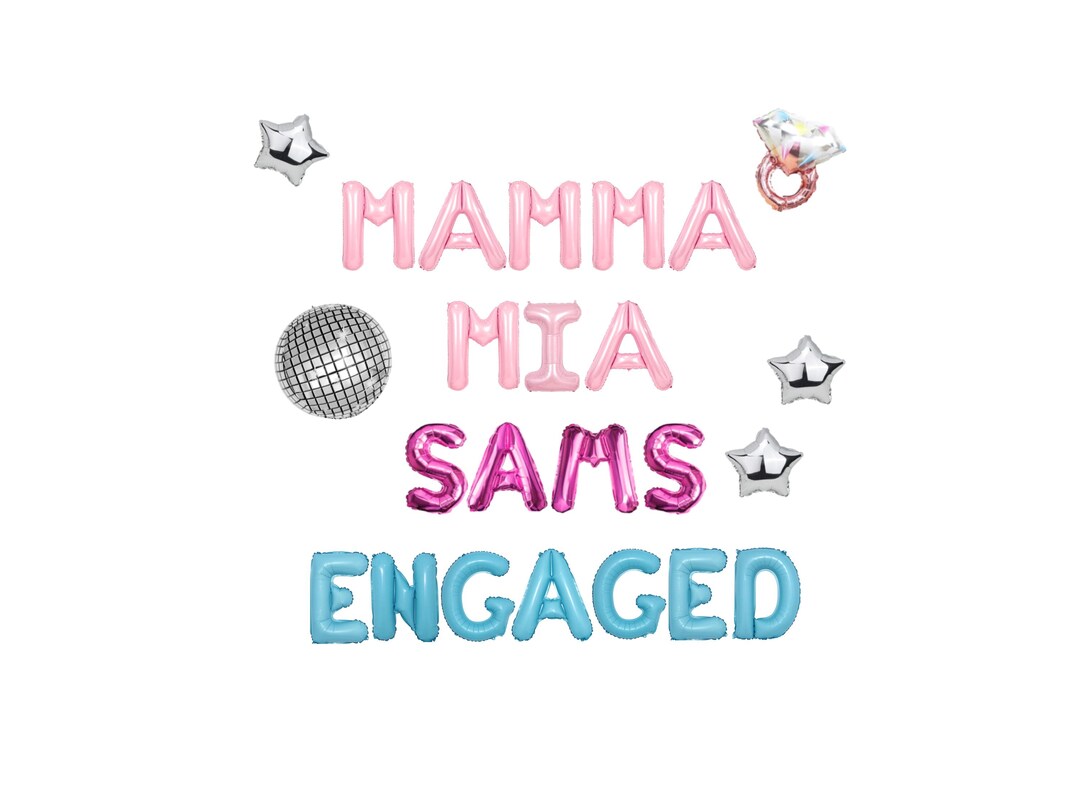 Mamma Mia Bachelorette Balloon Kit: Custom Letter Balloon Garland Party ...