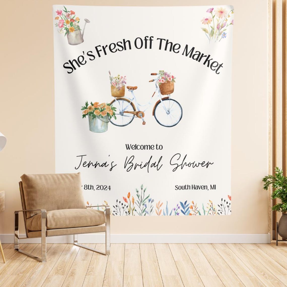 She's Fresh off the Market Bridal Shower Sign Farmers Market ...
