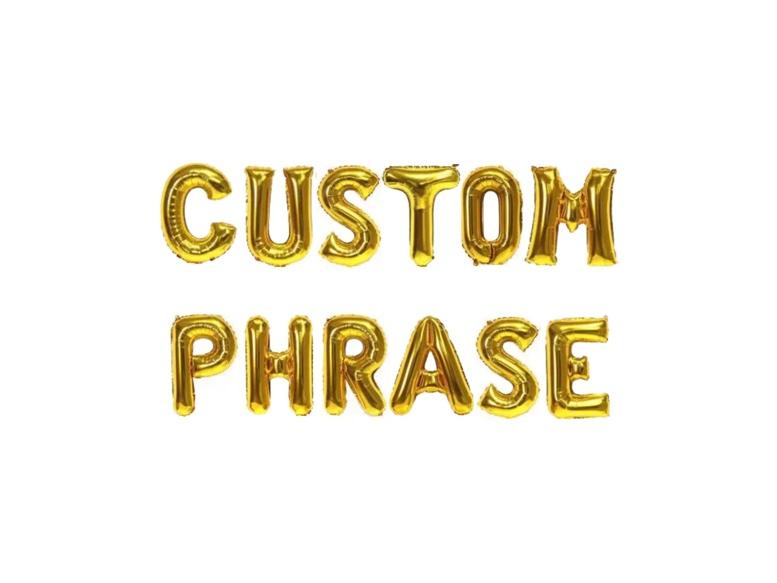 Custom Balloon Letters Balloon Phrase Gold Letter Balloons Custom ...