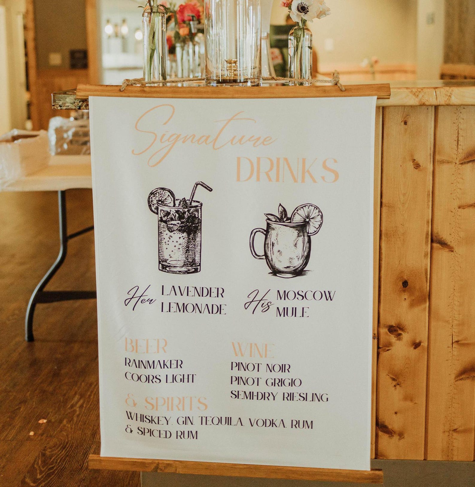 Signature Wedding Drink Custom Sign Personalized Bar Menu Signature ...