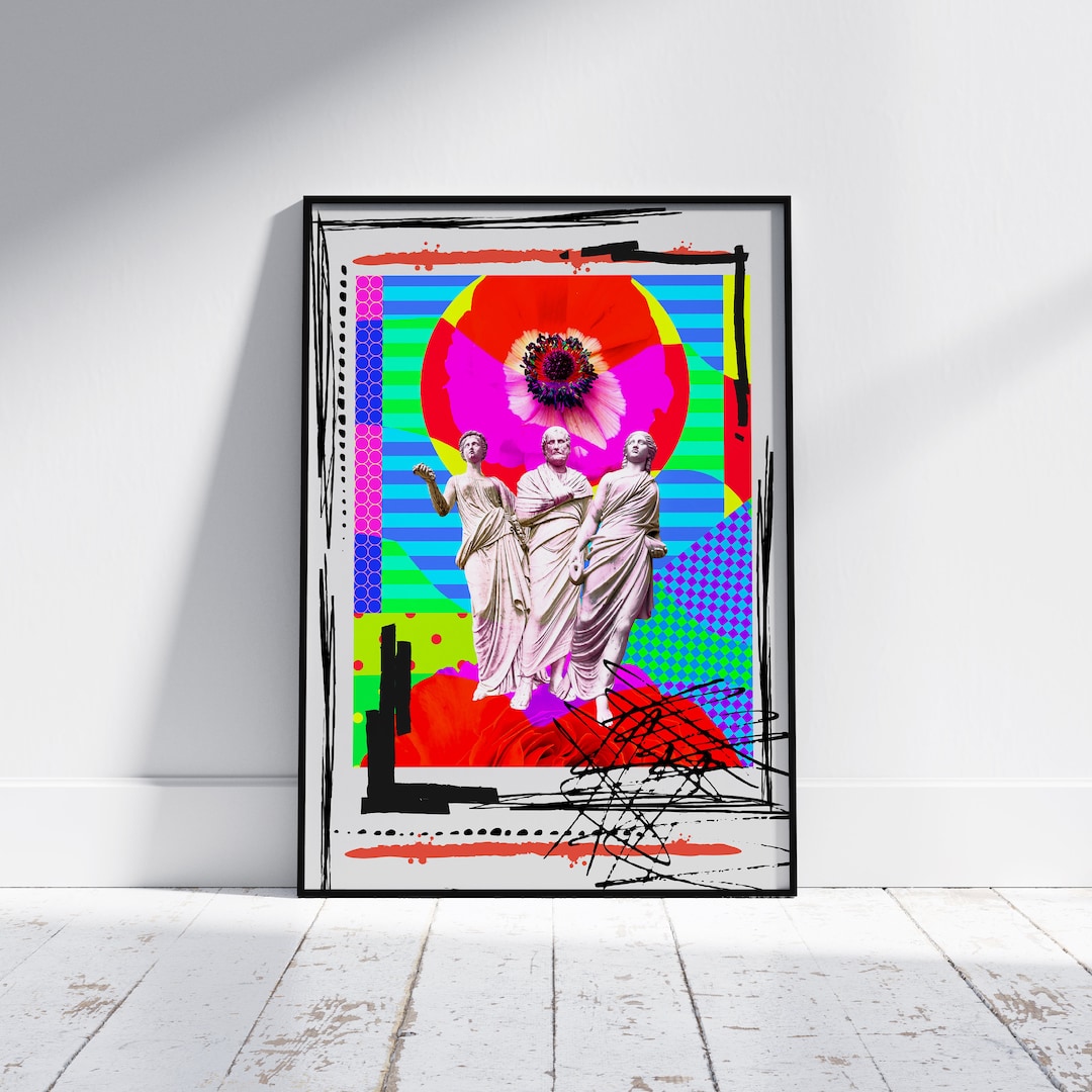 Abstract Greek Statue Wall Art Poster Print, Rome Statue Printable Wall ...