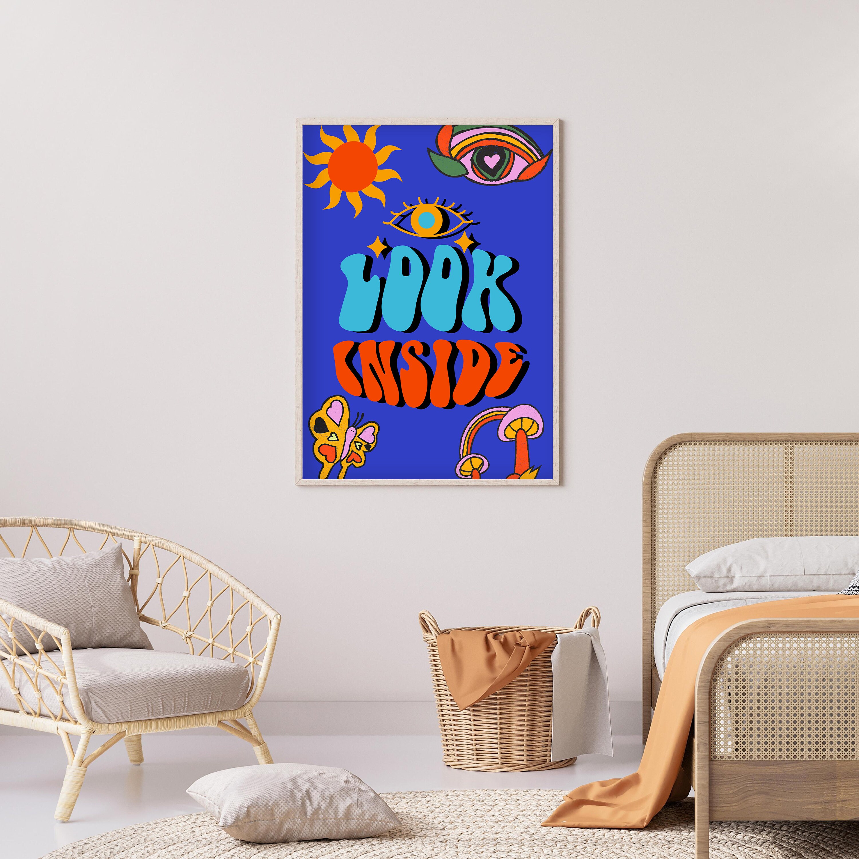 Look Inside Printable Poster, Self Love Wall Art, Mental Health Decor ...