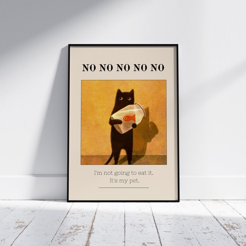 Cat Poster - Etsy