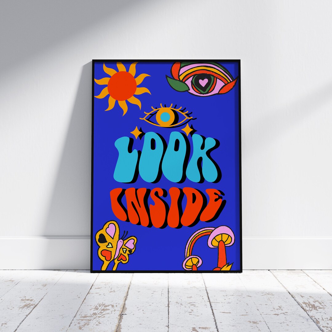 Look Inside Printable Poster, Self Love Wall Art, Mental Health Decor ...