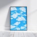 Blue Sky and Clouds Poster, Light Blue Sky Printable Poster, Cloud ...