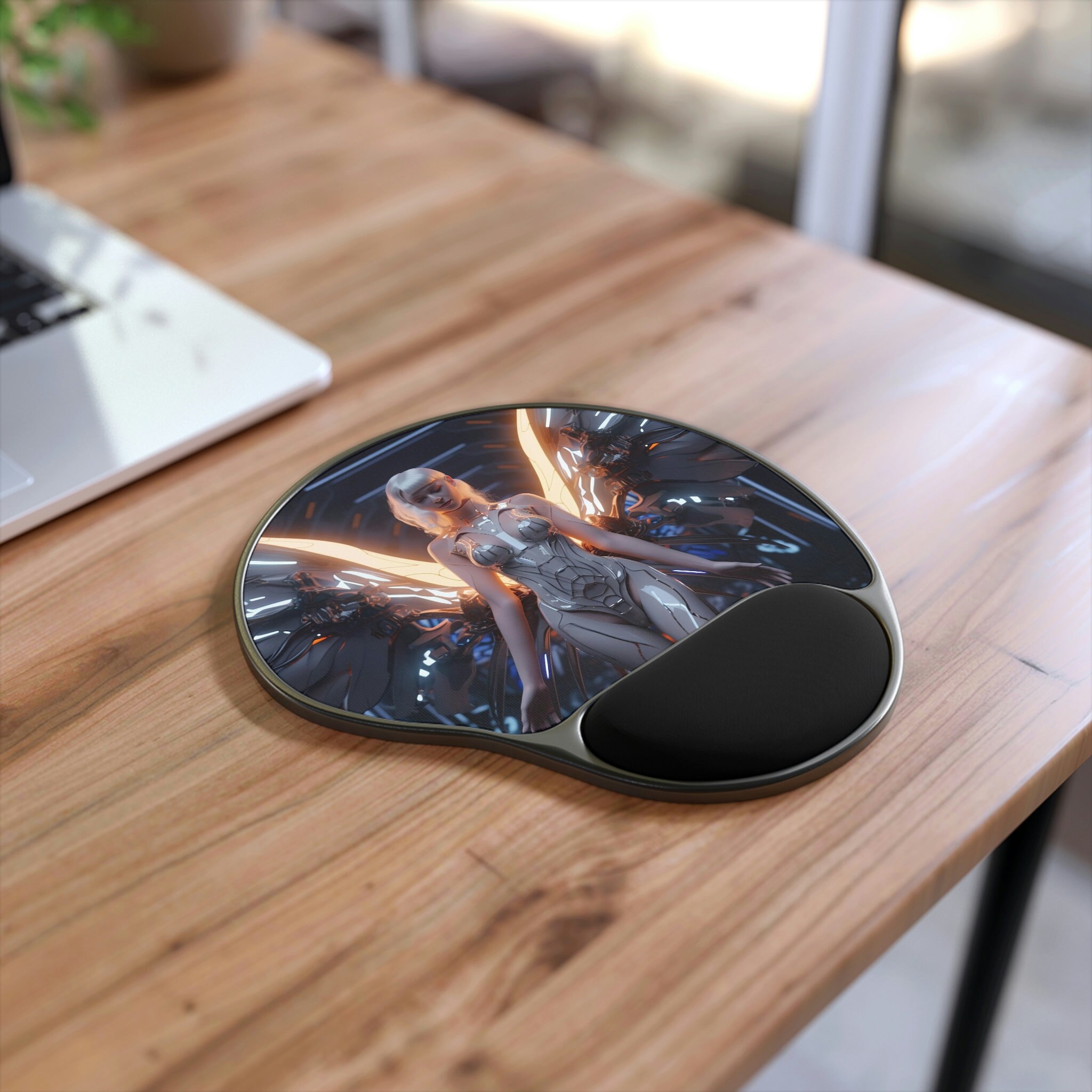 Mouse Pad and Wrist Rest Cyber Angel, Mouse Pad, Gift for Him, Gift for ...