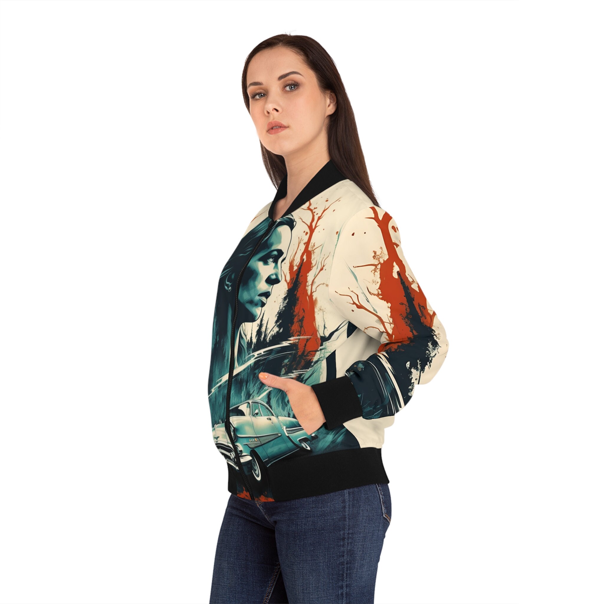 Classic Car and Woods Women's Bomber Jackets sold by Marcin Borowski | SKU 4499427 | Printerval ...
