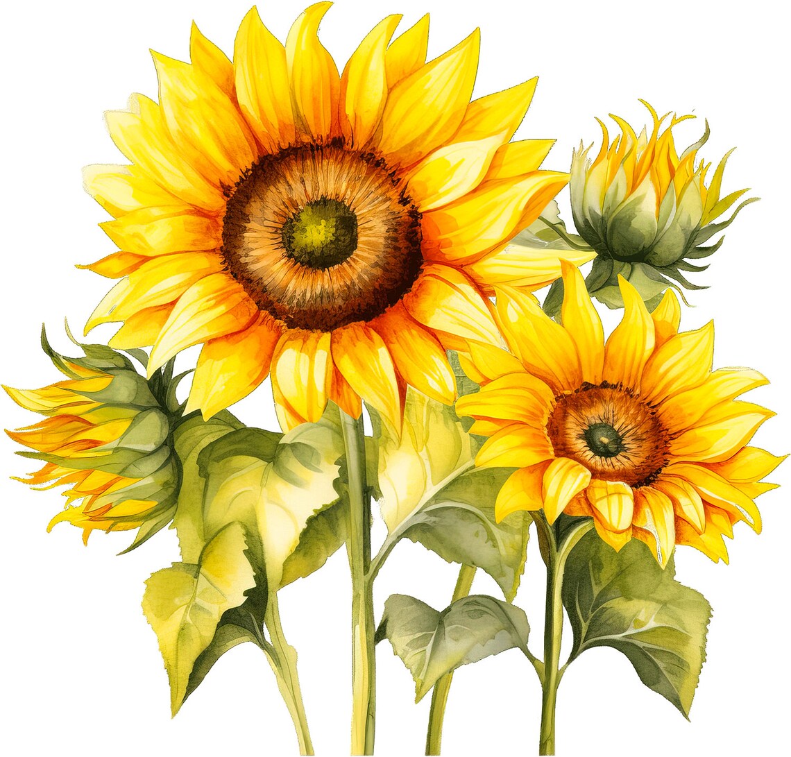 Sunflowers - 27 High Quality PNG Images - Transparent Background - High ...