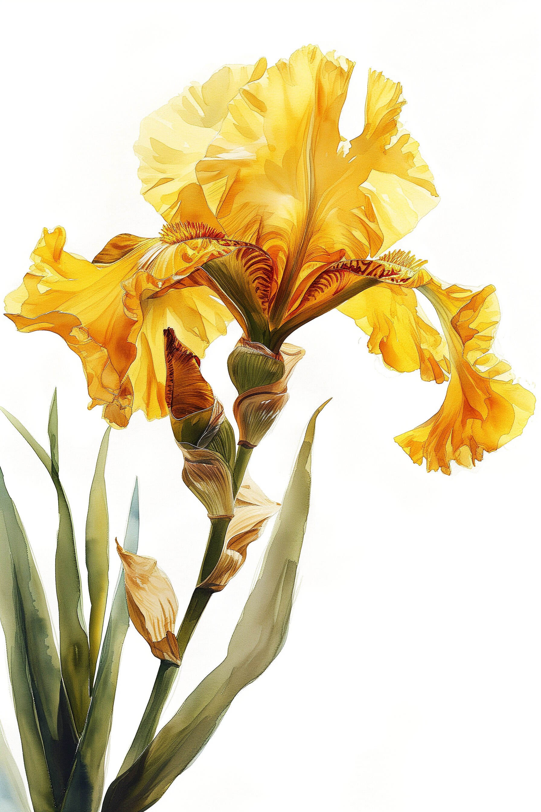 Yellow Iris Flowers 24 High Quality PNG Images Transparent Background ...