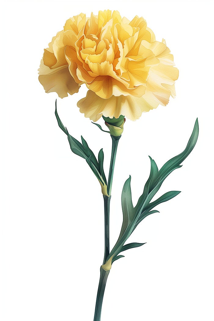 Yellow Carnation Flowers 25 High Quality PNG Images Transparent ...