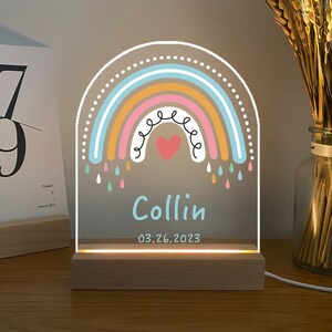 Personalised Name Night Light Baby Nursery Decor Gifts Custom Baby Girl ...