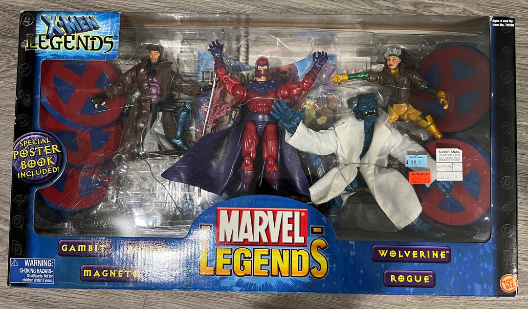 2003 Toy Biz Marvel Legends X-men Set Magneto, Rogue, Gambit, Beast - Etsy