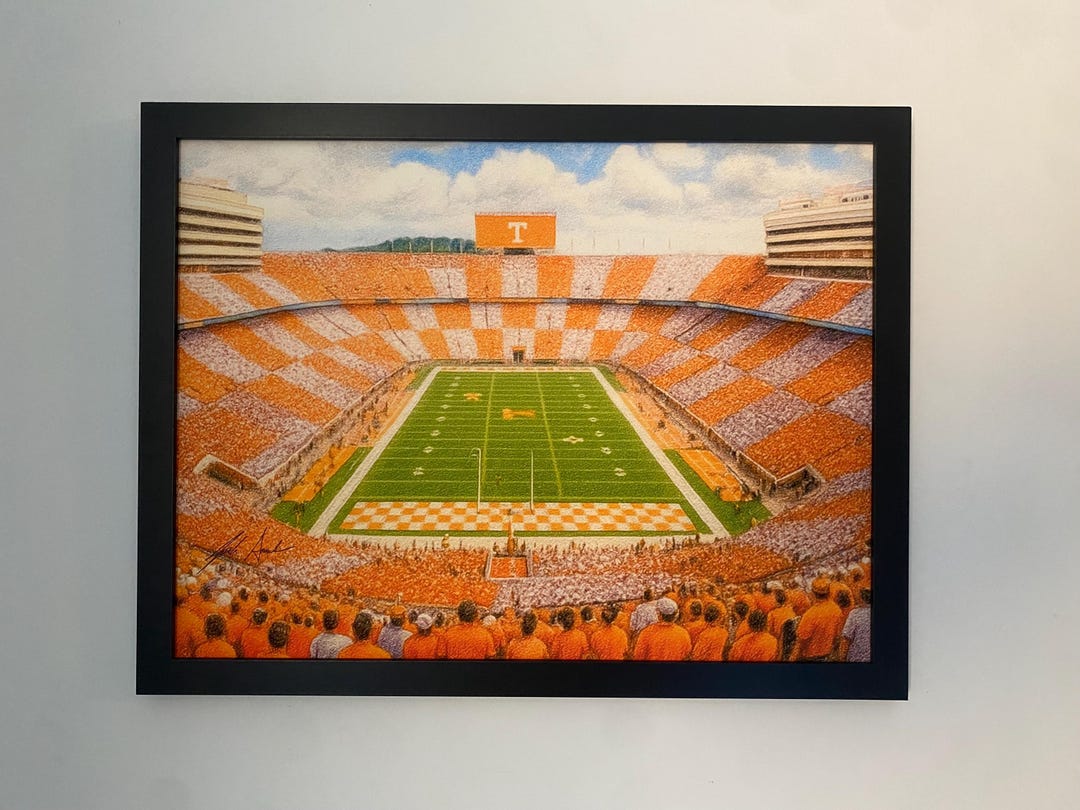 Neyland Stadium Colored Pencil Drawing, Neyland Stadium, Tennessee ...