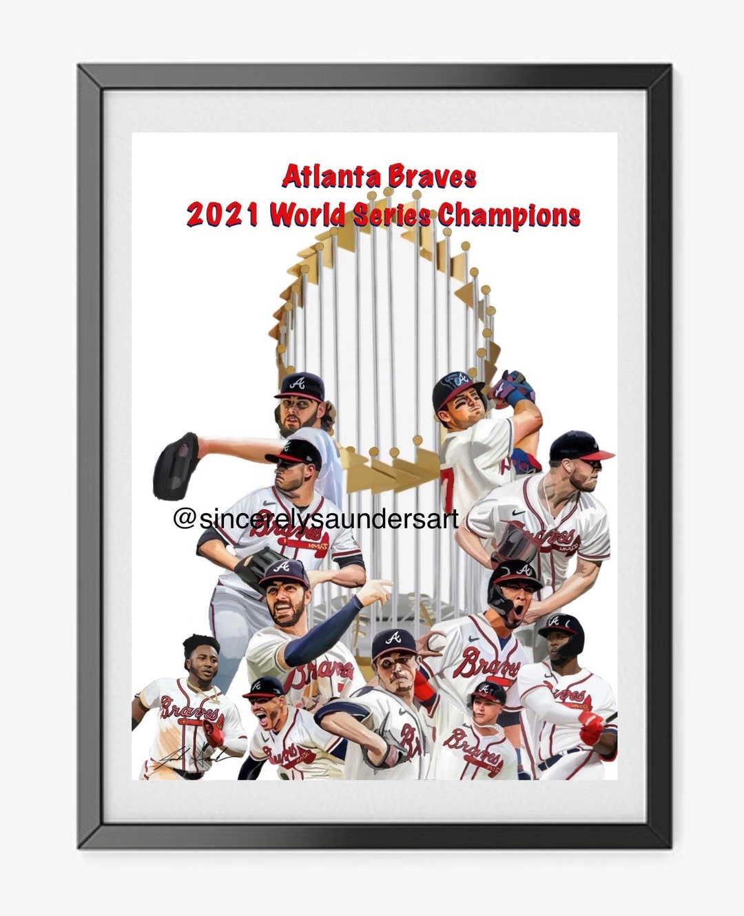 Atlanta Braves World Series Champions Painting - Etsy