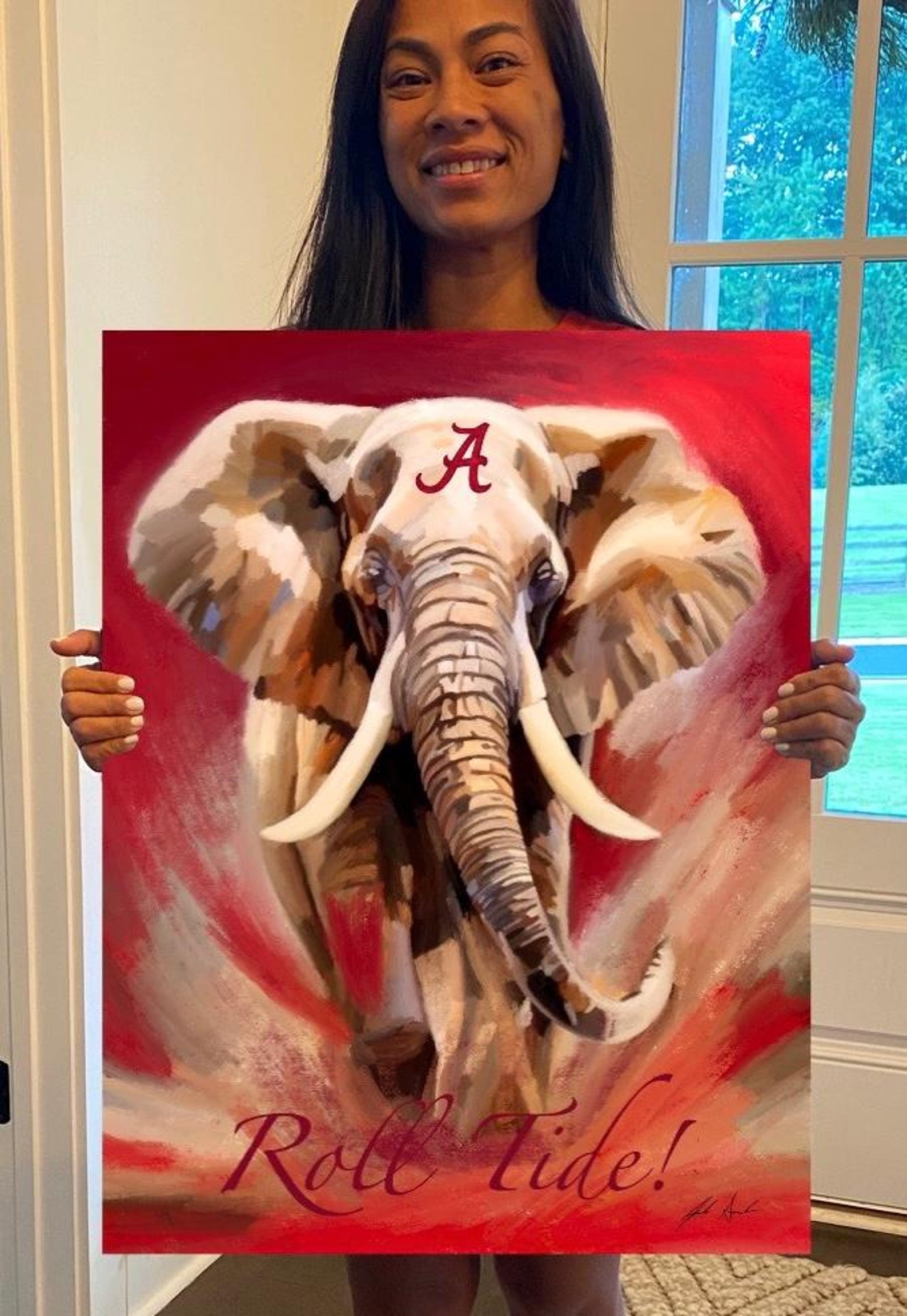 Alabama Football Painting, Alabama Football, Roll Tide - Etsy