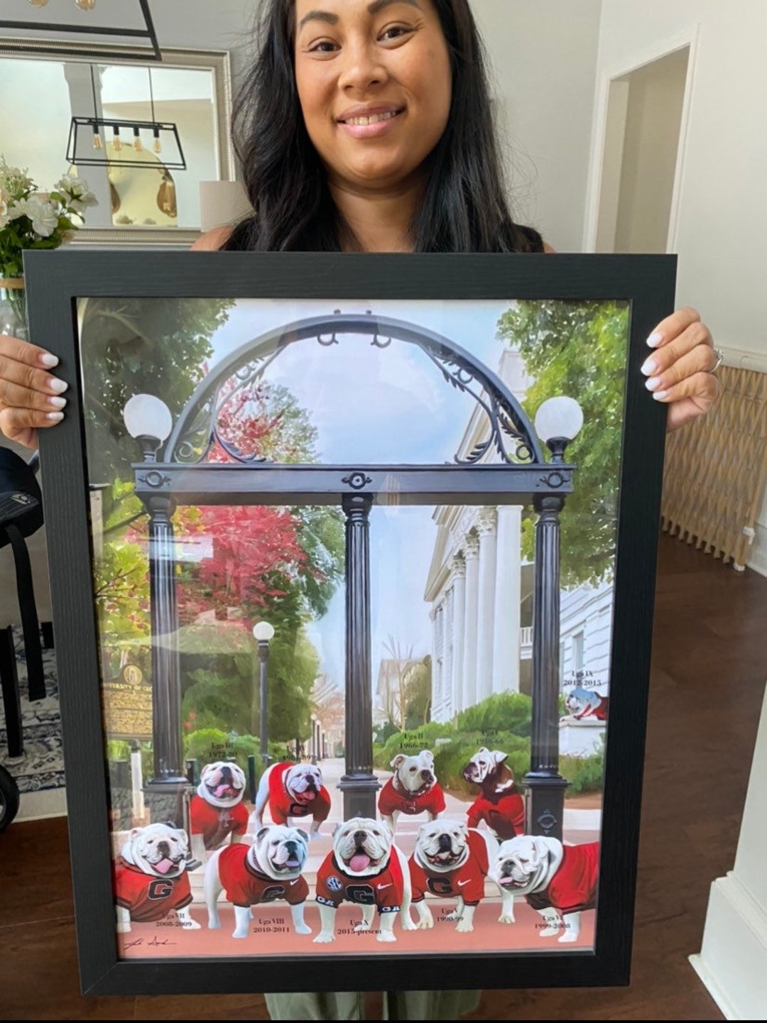 Georgia Bulldogs Uga Mascot Under the Arch Painting - Etsy