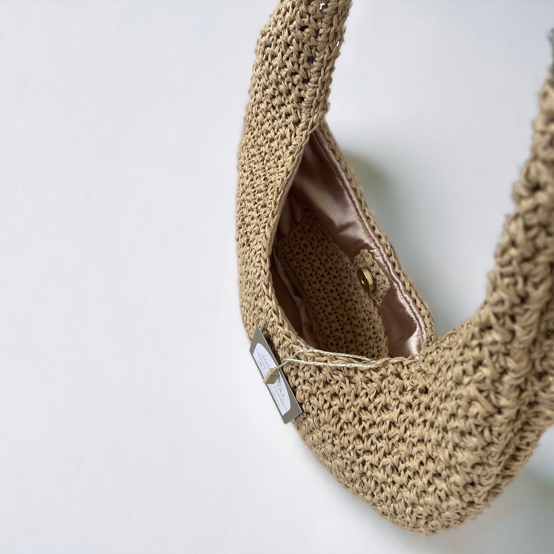 Raffia Bag Mini Shoulder Bag Raffia Baguette Bag Summer - Etsy