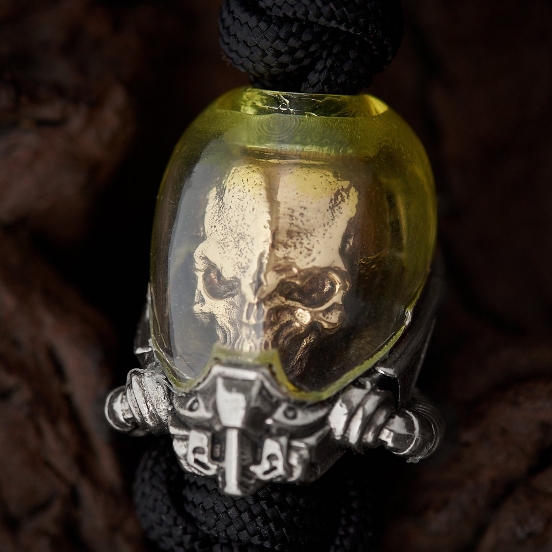 Bead for Knife Alien 2.0. 3D Printed Helmet Bronze Brass Nickel Silver ...