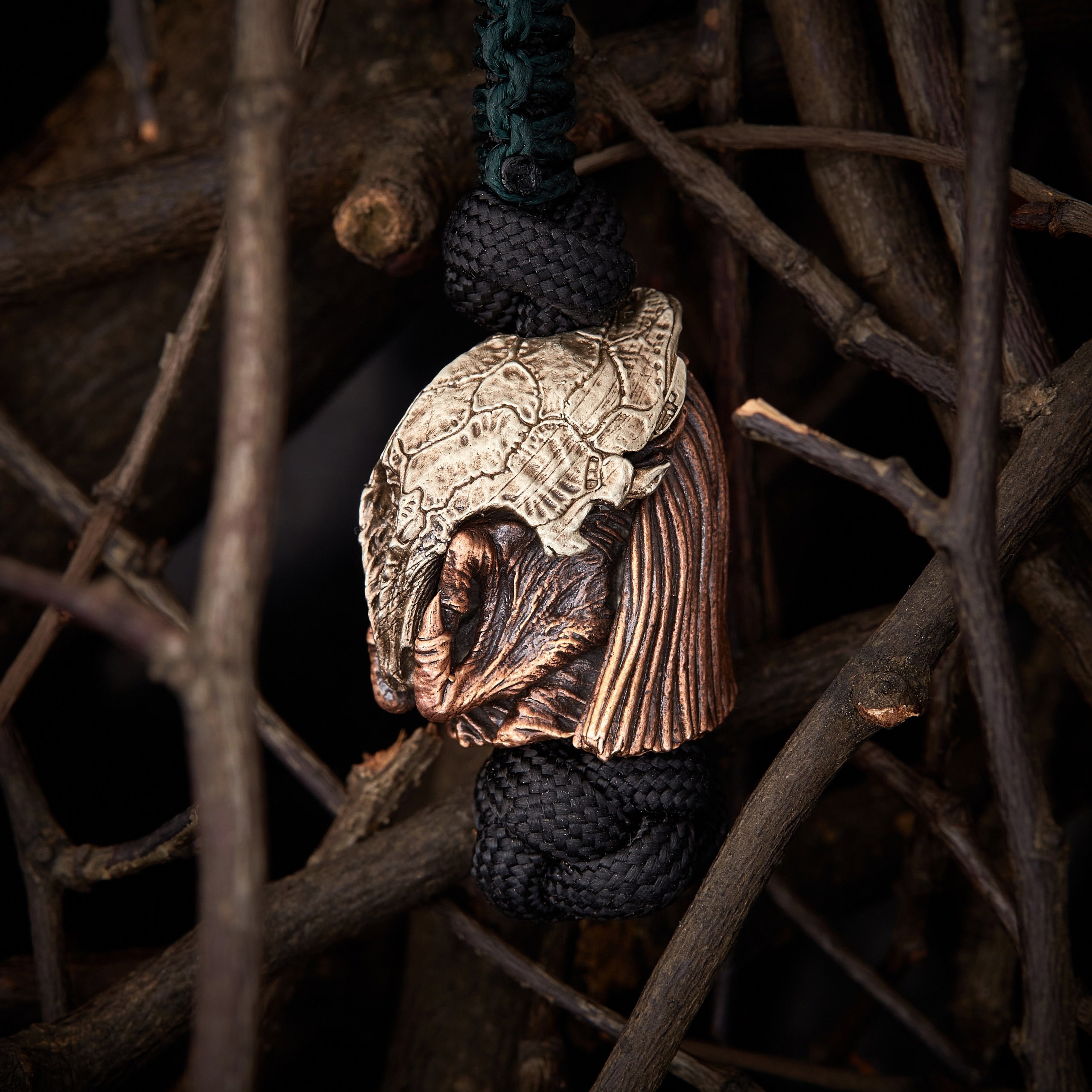 Knife Bead Feral Predator With Mask 2.0 Bronze Nickel Silver EDC ...