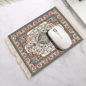 Handmade Rug Mouse Pad Vintage Carpet Rubber Mousemat for Home Office ...
