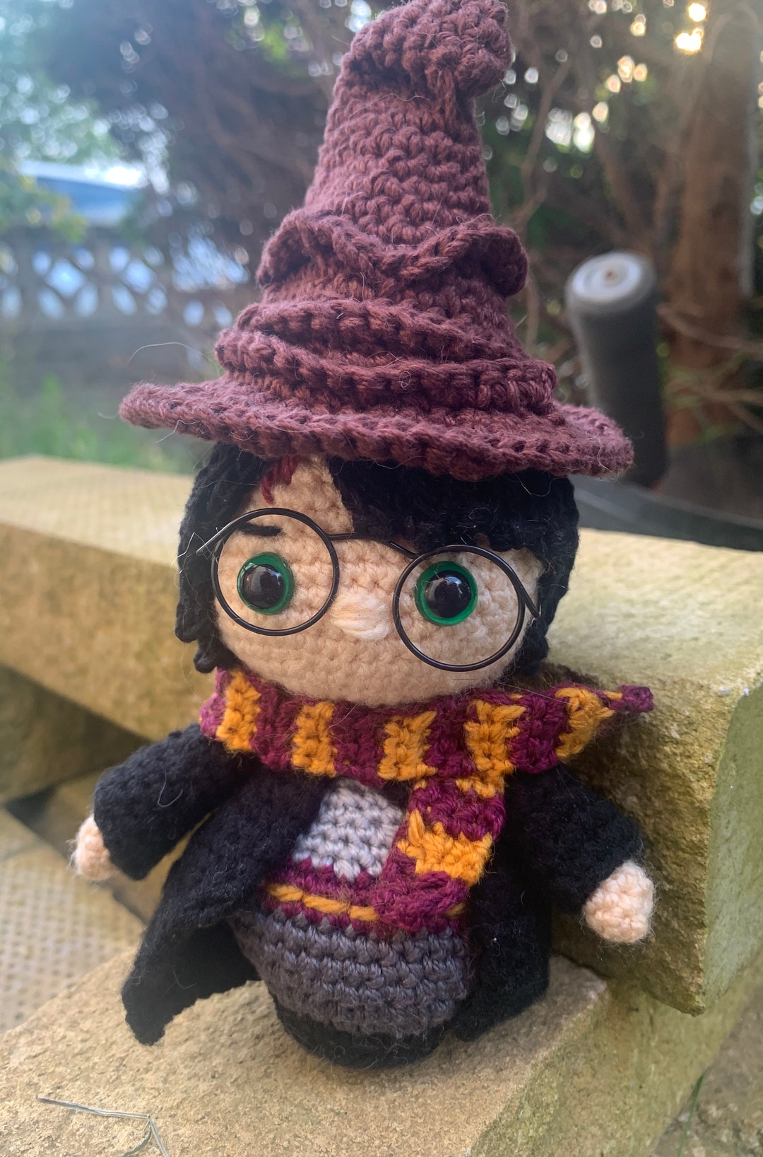 Hand Crocheted Wizard Boy With Sorting Hat - Etsy