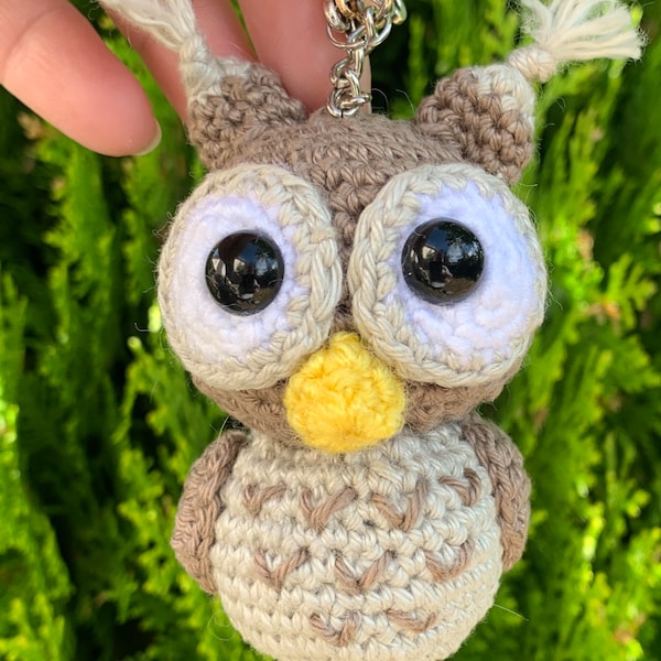 Crochet Owl Keychain - Etsy