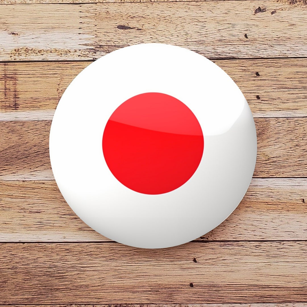 Premium Whimsical Round Japan Flag Vinyl Sticker - Circular Design ...