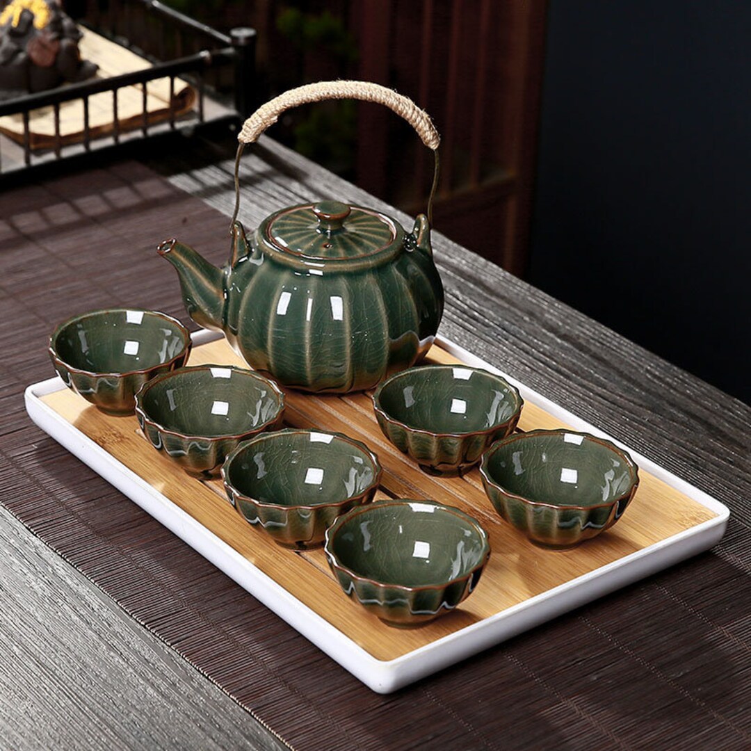 Japanese Tea Set Retro Tea Set Ceramic Tea Set Kung Fu - Etsy