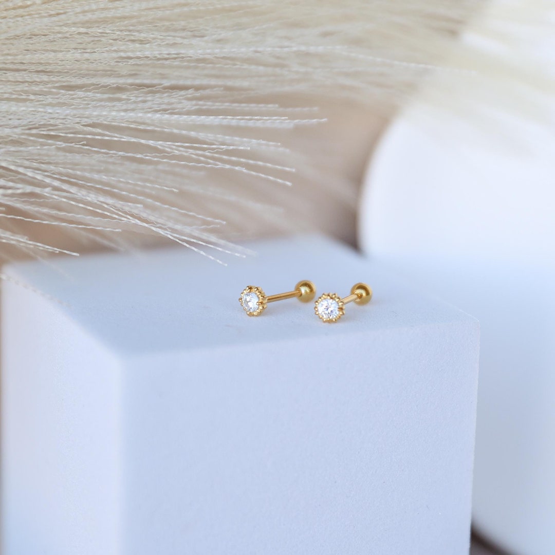 Diamond Earring Studs, Hypoallergenic Earring Studs, Tiny Diamond Stud ...