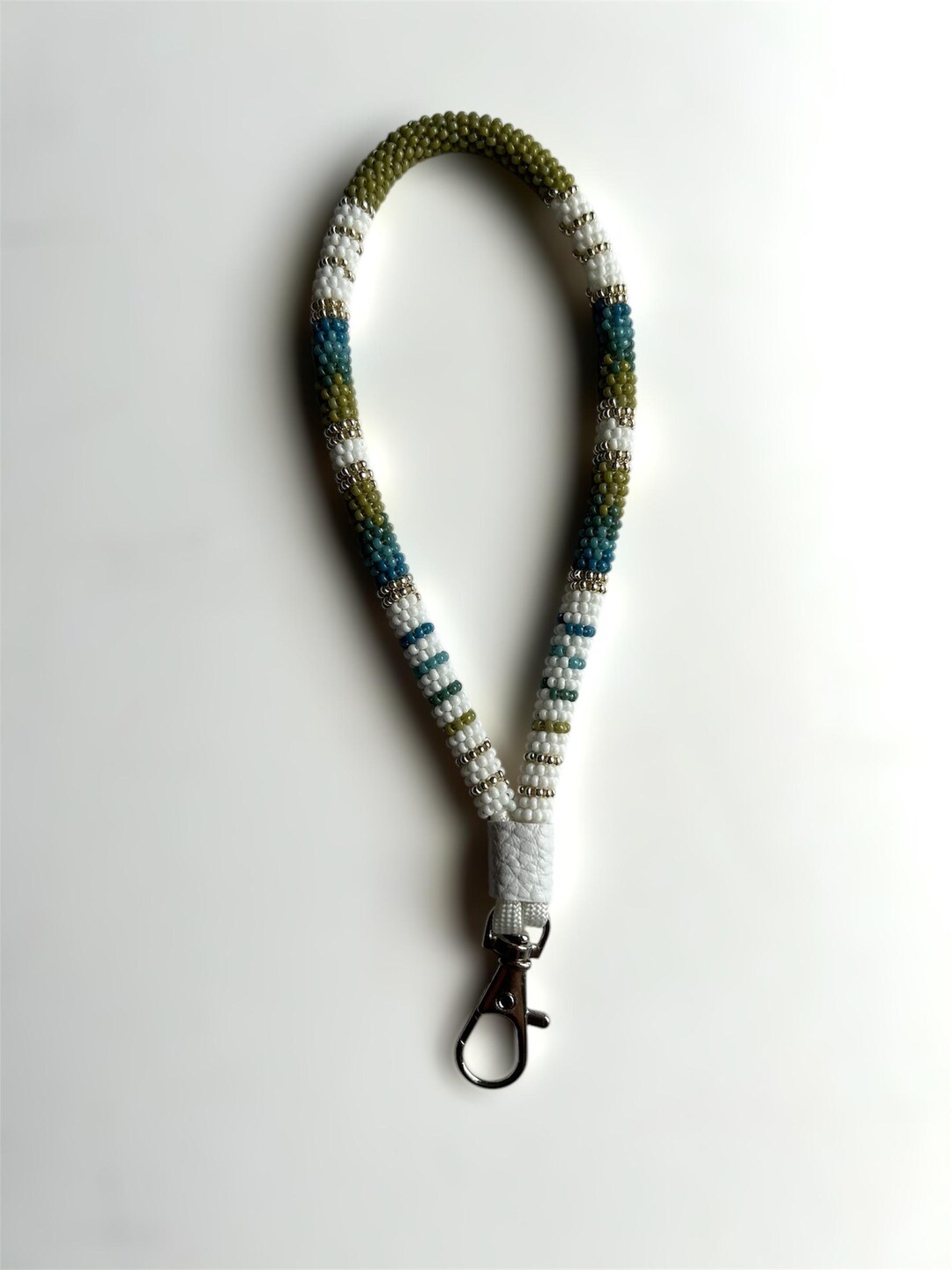 Indigenous Created Beaded Keychain Lanyard Handmade Wristlet Key Holder ...